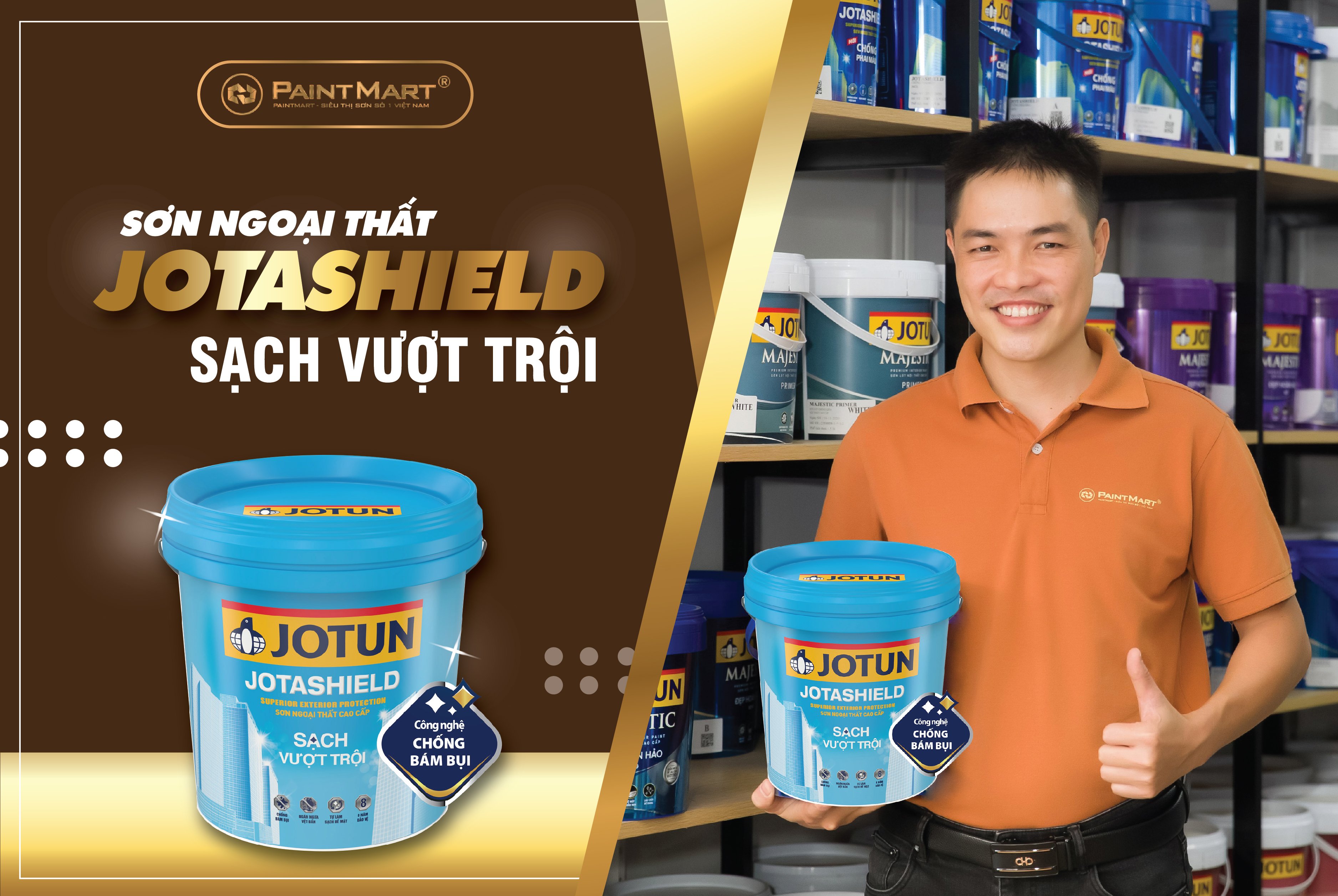 Khám phá sản phẩm 4 đặc điểm nổi bật của sơn ngoại thất cao cấp Jotun Jotashield sạch vượt trội